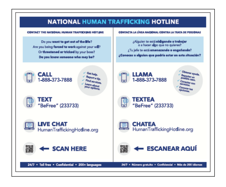 Human Trafficking Sign - ProFillment