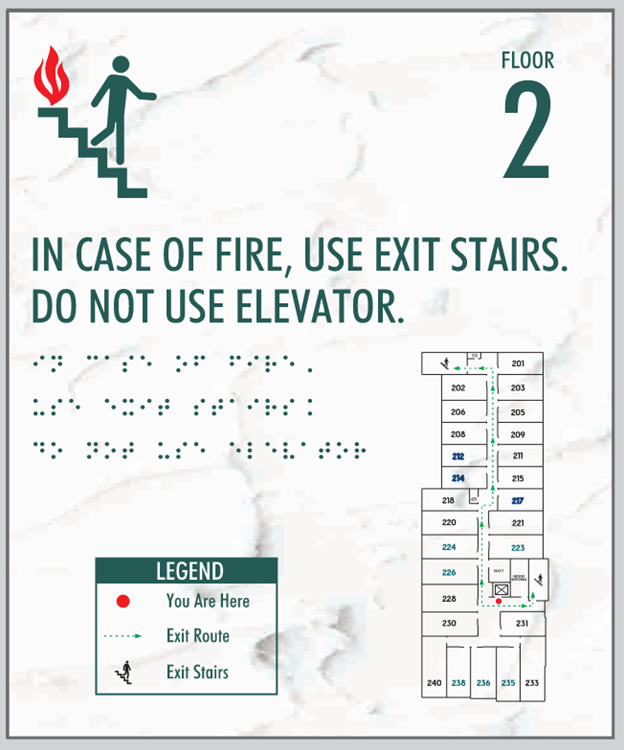 Emergency Elevator Evacuation Sign - ProFillment