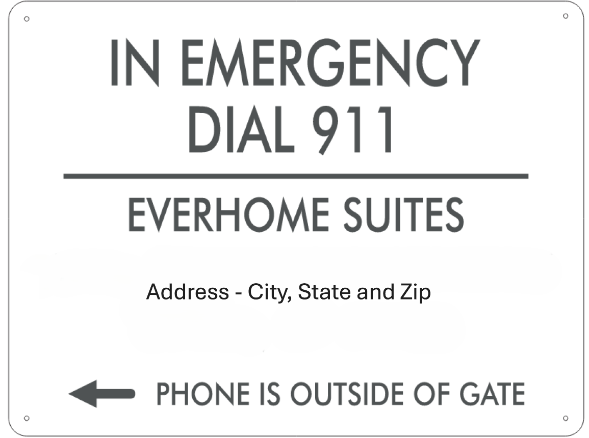 Emergency Dial 911 **TEXAS PROPERTIES ONLY** - ProFillment